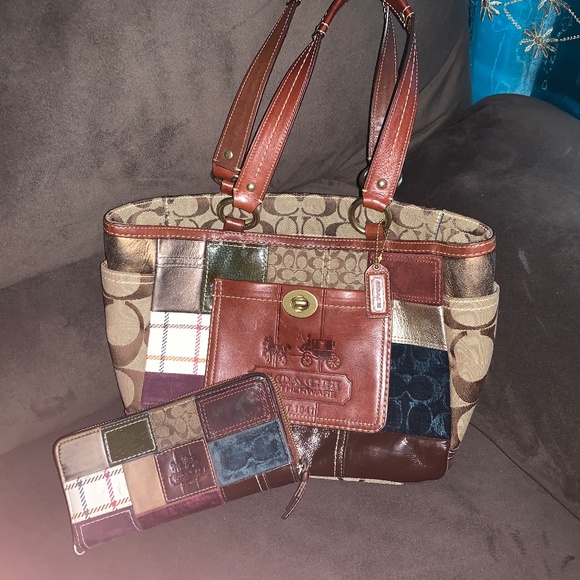 Coach | Bags | Coach Limited Edition Holiday Patchwork Tote | Poshmark